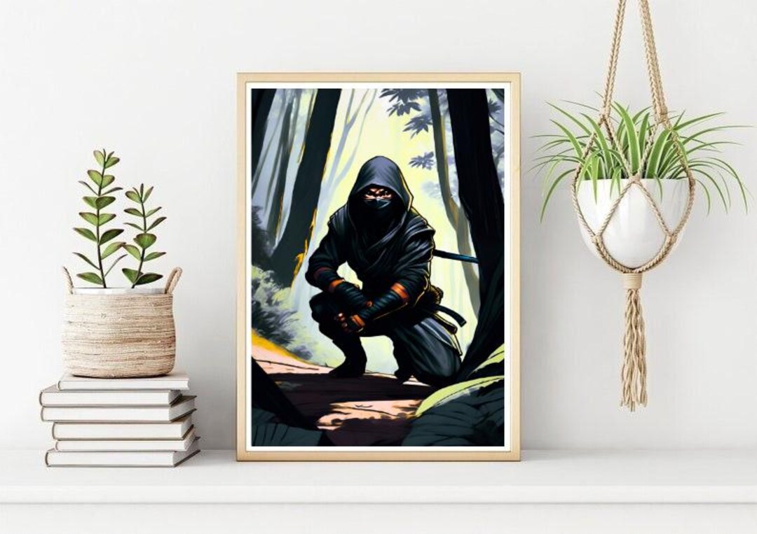Abstract Ninja Art Print: Unique Wall Decor (digital Download) - Etsy