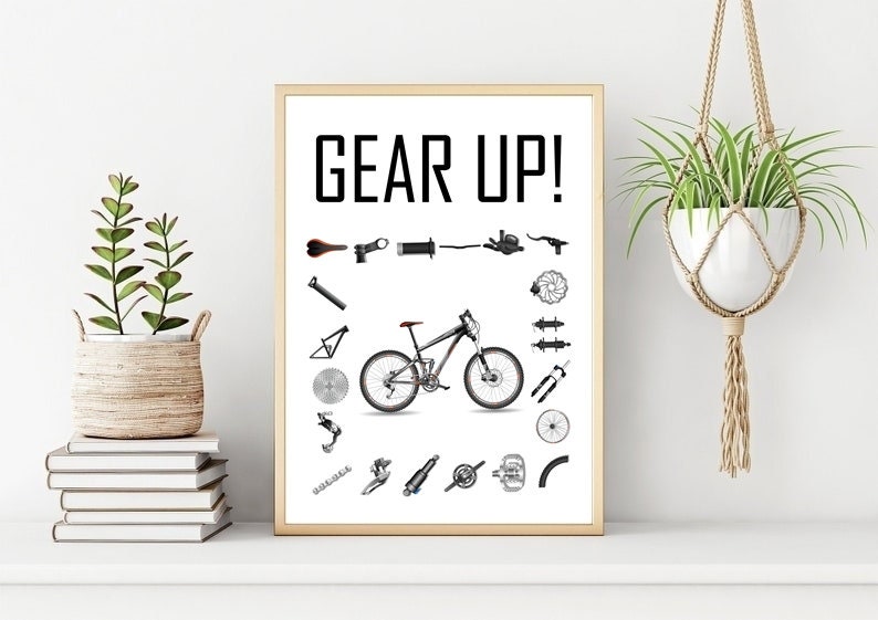 Cycle Diagram Poster/print, Racing Bike Wall Print, Printable Bike ...