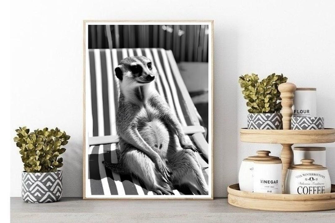 Meerkat Wall Print/poster, Printable Wall Art, Instant Digital Download ...