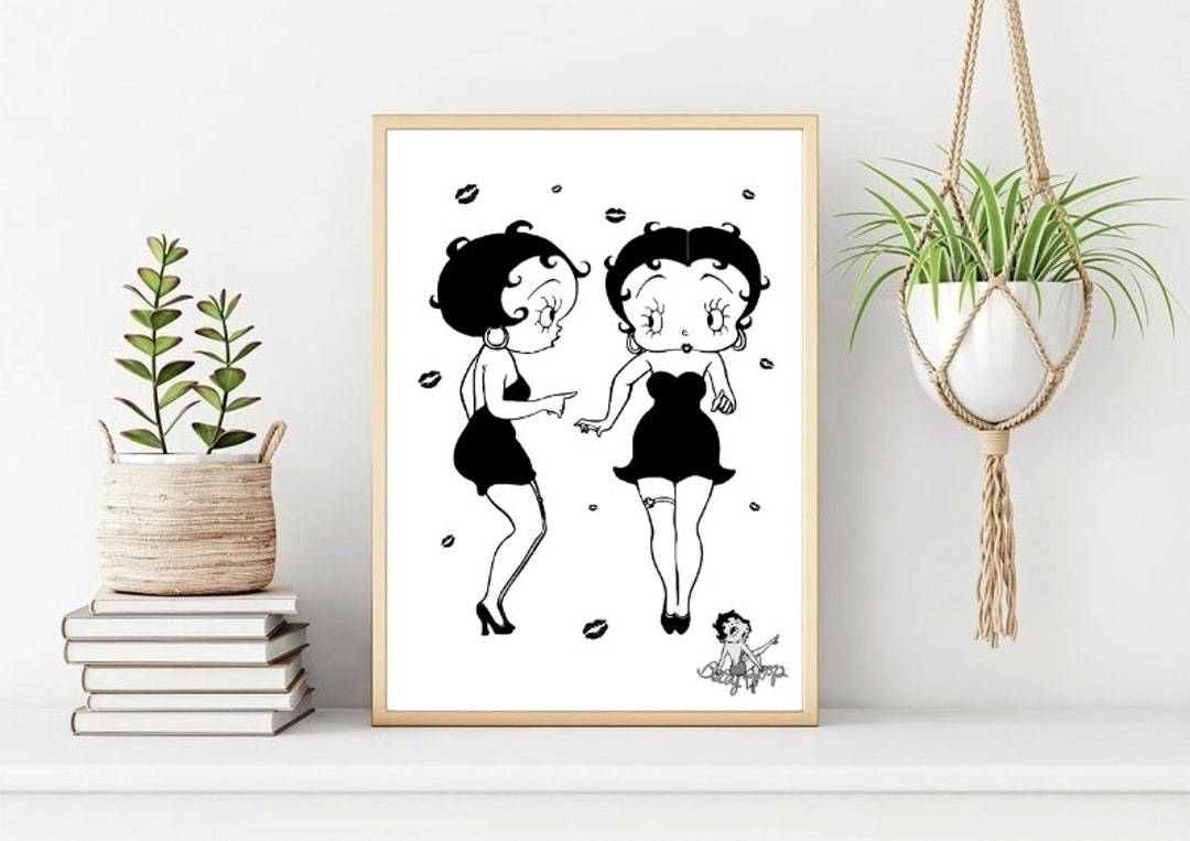 Betty Boop Poster, Betty Boop Print, Vintage Betty Boop Wall Print ...
