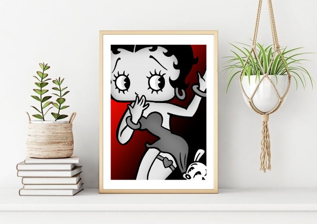 Betty Boop Poster, Betty Boop Print, Vintage Betty Boop Wall Print ...