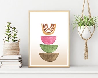 Printable Wall Art, Colourful Boho Poster, Digital Download - Etsy
