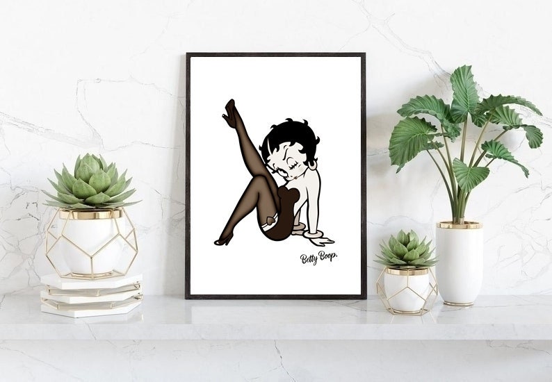 Betty Boop Poster, Betty Boop Print, Vintage Betty Boop Wall Print ...