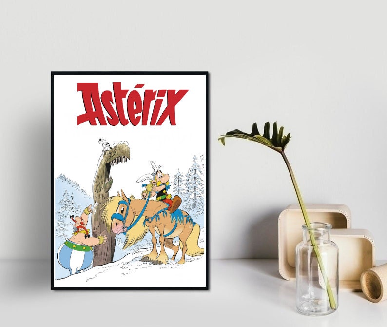 Asterix and Obelix Cartoon Comic Character Poster/print, Printable Wall ...