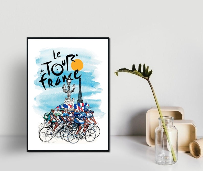 Cycling Poster/print, Cycle Race Printable Wall Art, Cycling Tour ...