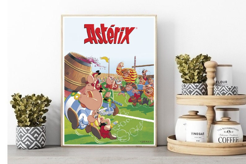 Asterix and Obelix Cartoon Comic Character Poster/print, Printable Wall ...