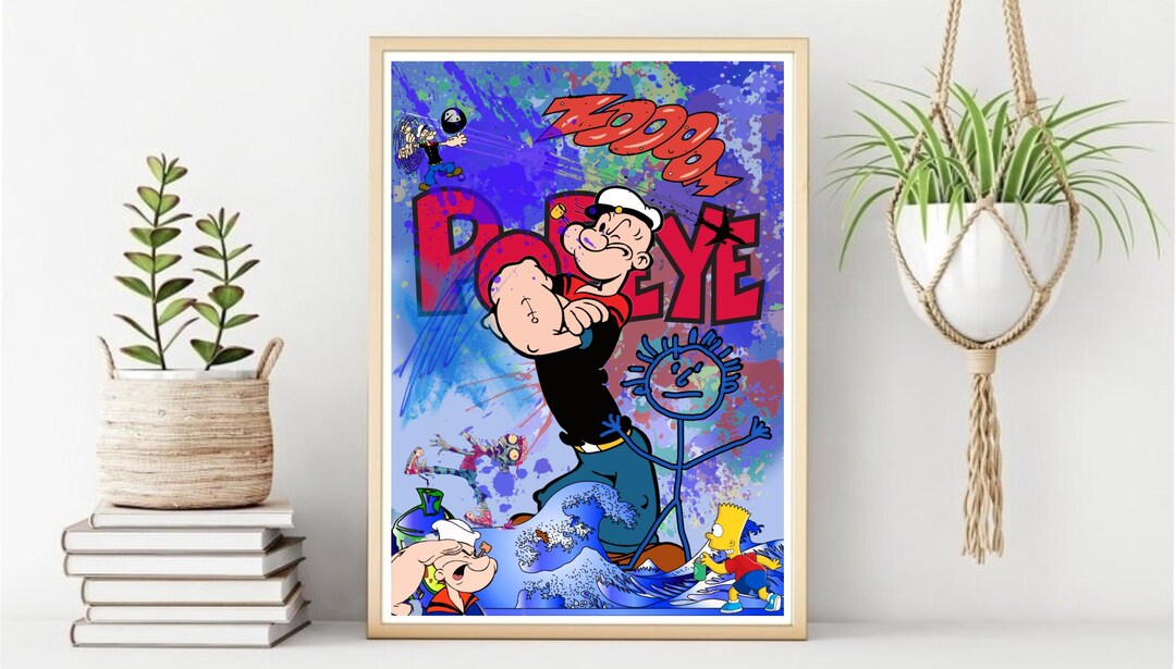 Popeye Graffiti Art Print: Classic Character Poster (digital Download ...