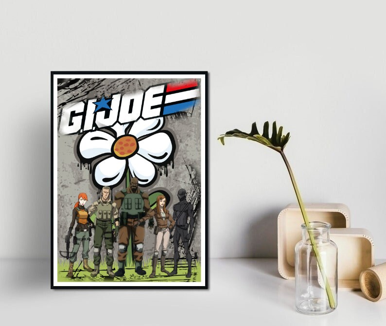 Retro 80s Cartoon Character Graffiti Poster/print, Classic Cartoon ...