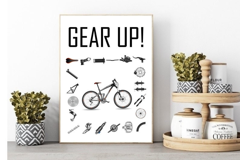 Cycle Diagram Poster/print, Racing Bike Wall Print, Printable Bike ...