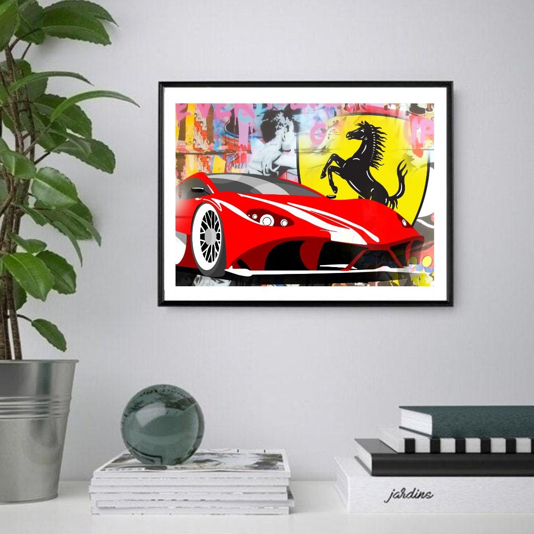 Ferrari Graffiti Print/poster, Classic Supercar Wall Art, Printable ...