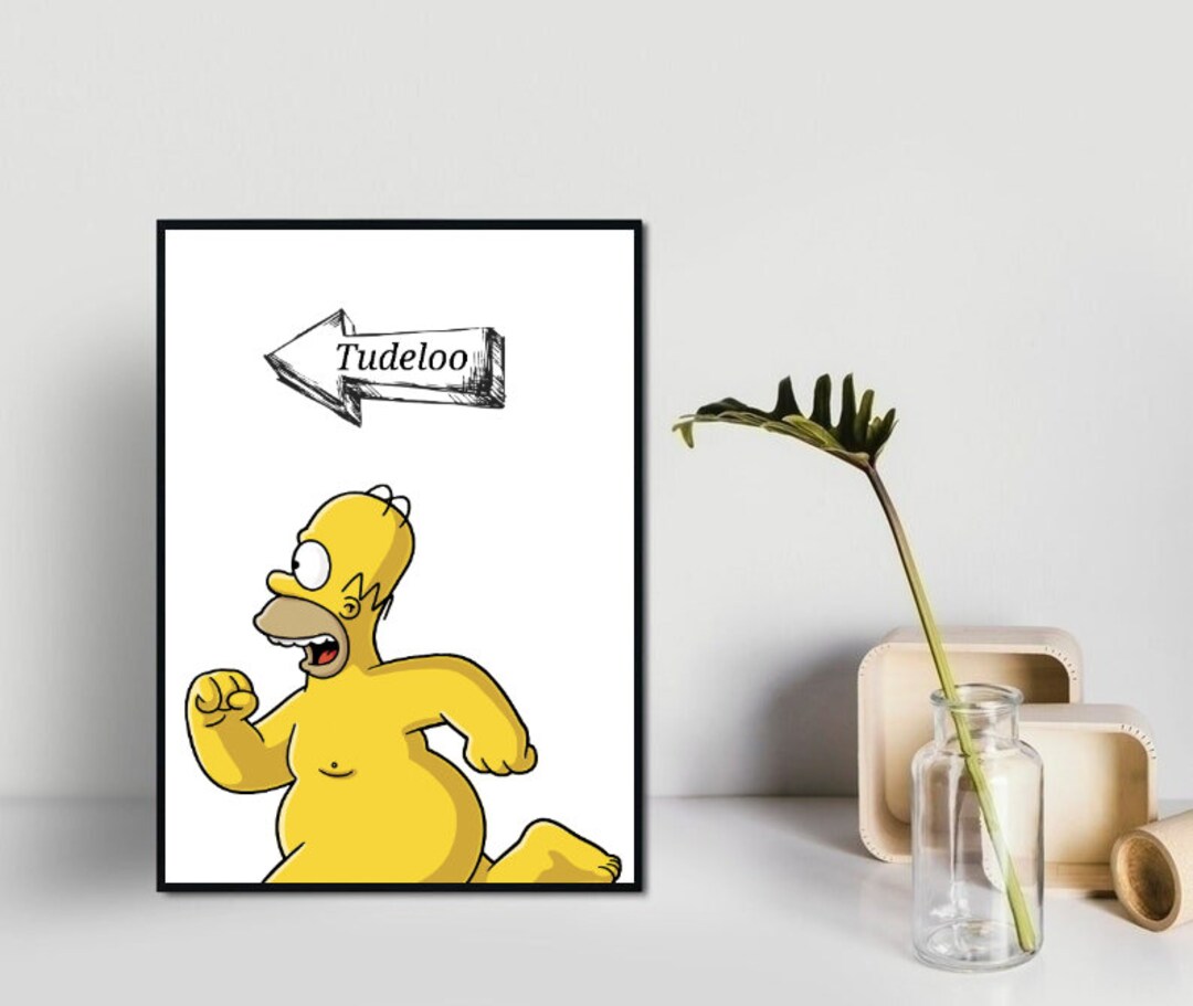 The Simpsons Bathroom, WC Poster/print, Classic Comic/cartoon Wall ...