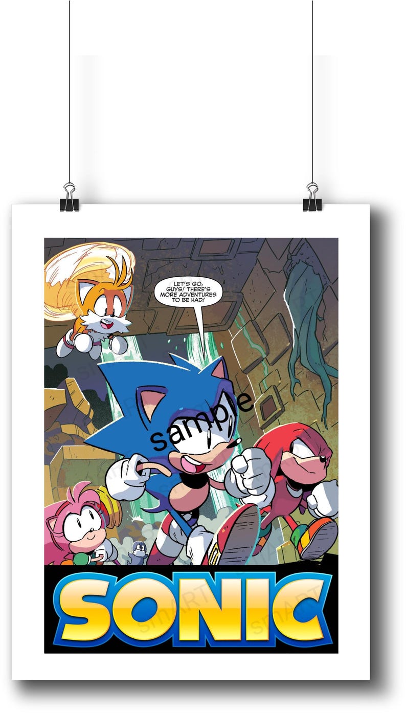 Video Game Poster, Sonic the Hedgehog Poster/print, Printable Arcade ...