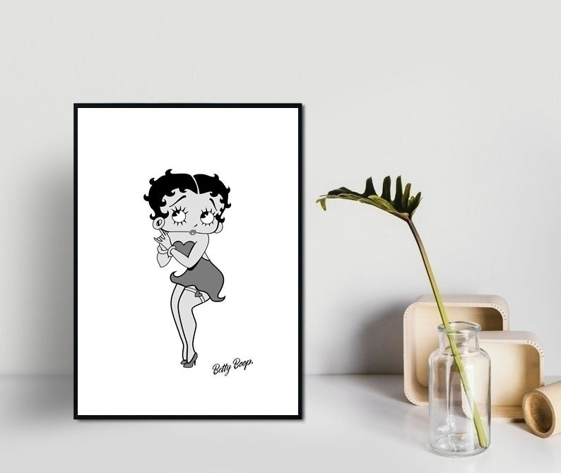 Betty Boop Poster/print Cartoon Wall Print Betty Boop - Etsy