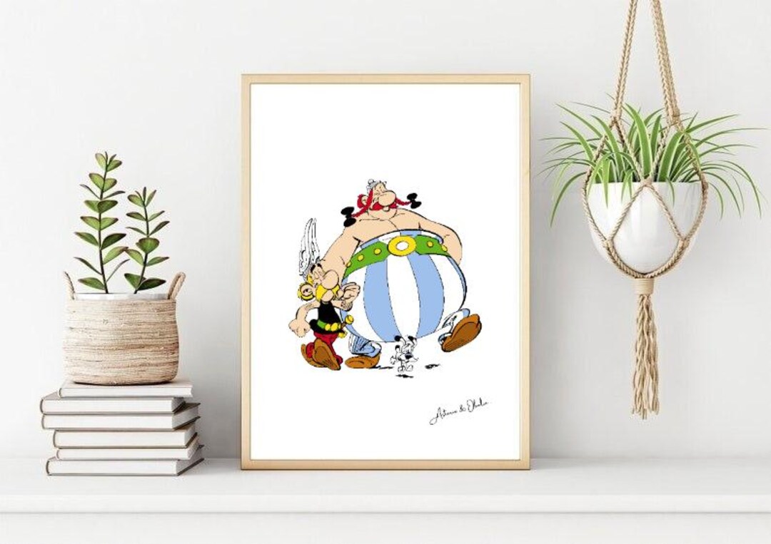 Asterix and Obelix Cartoon Print: A4 Comic Art (digital Download) - Etsy