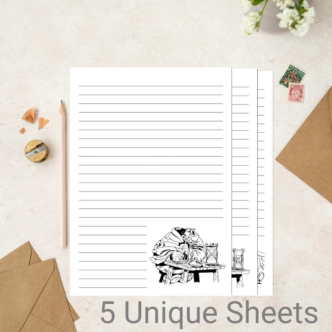 Asterix and Obelix Printable Writing Paper, 5 Sheet Bundle, A4 Digital ...