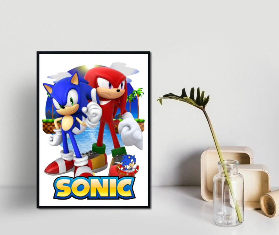 Video Game Art, Sonic Print, Retro Video Game Wall Print, Sonic the ...