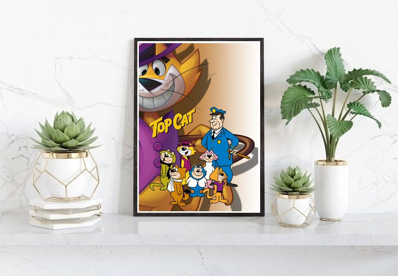 Top Cat Poster/print, Classic Cartoon Character Wall Print, Printable ...