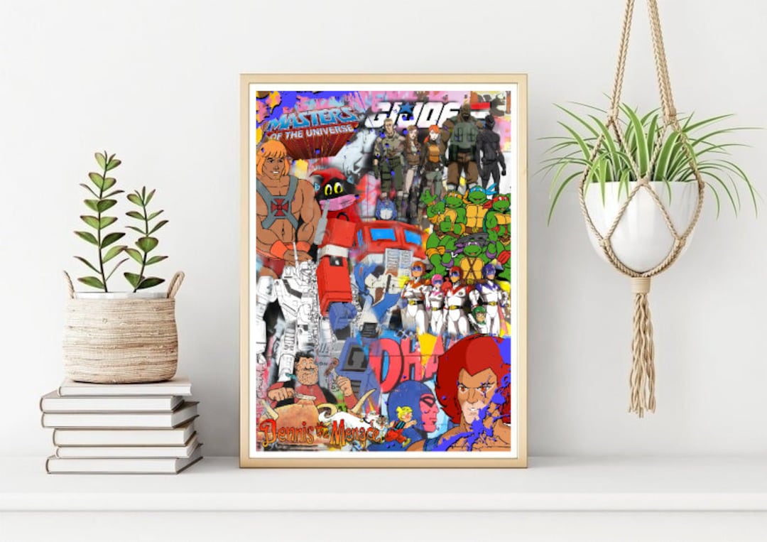 Retro 80s Cartoon Poster/print, Classic Cartoon Printable Wall Art ...