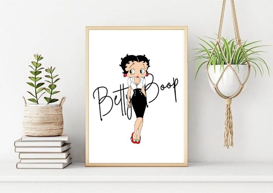 Betty Boop Print/poster, Classic Cartoon Character Wall Art, Printable ...