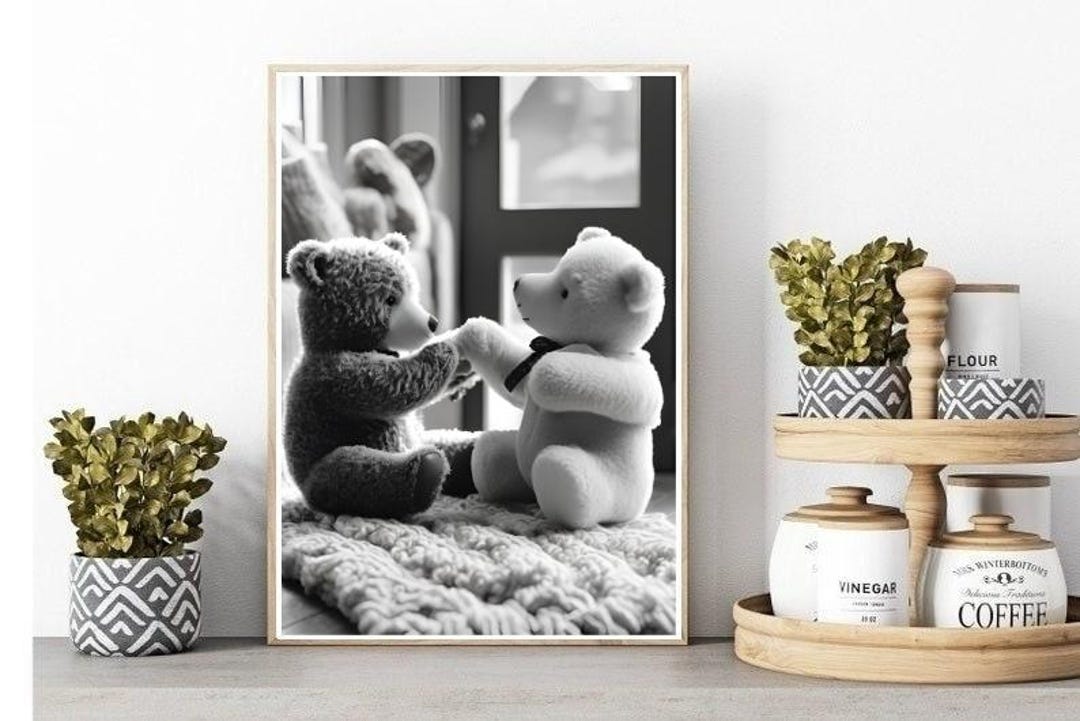 Teddy Bear Wall Print/poster, Printable Nursery Wall Art, Instant ...