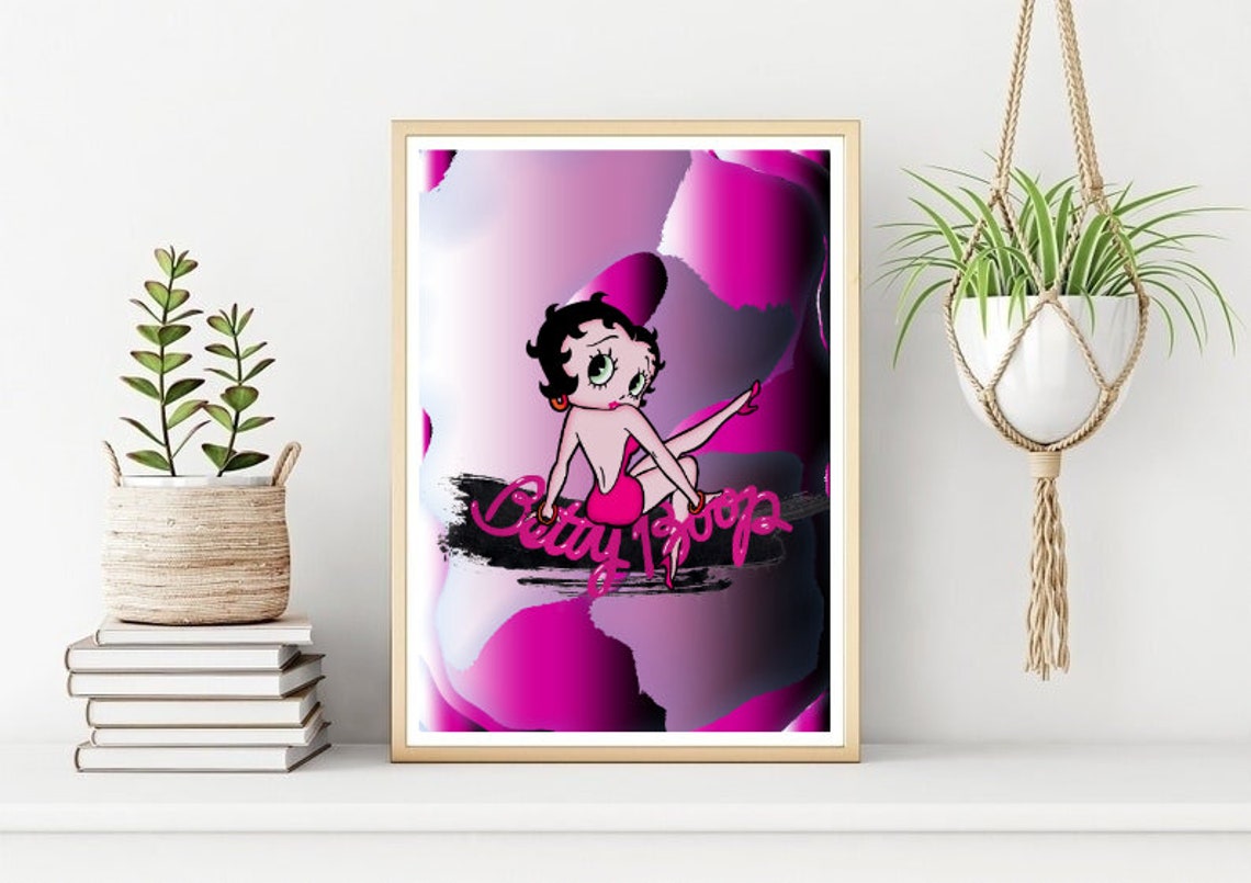 Abstract Betty Boop Art Print: Classic Cartoon Poster (digital Download ...