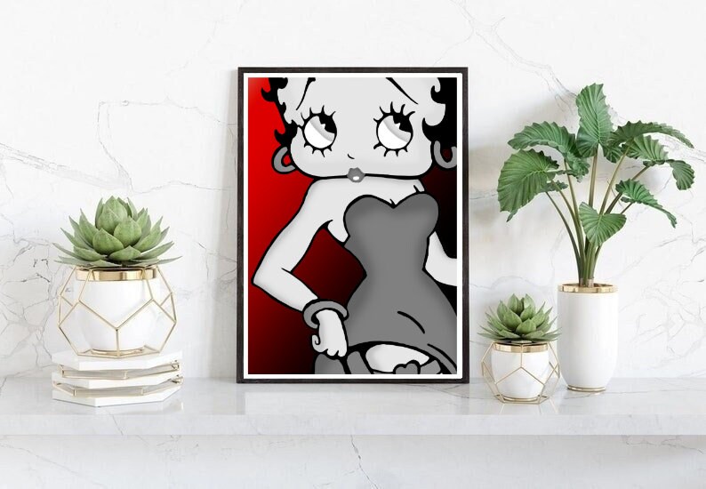 Betty Boop Print/poster, Classic Cartoon Character Wall Art, Printable ...