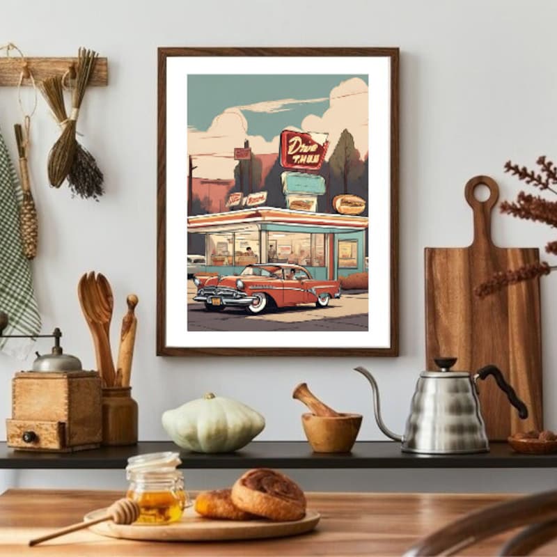 Retro Kitchen Poster - Etsy