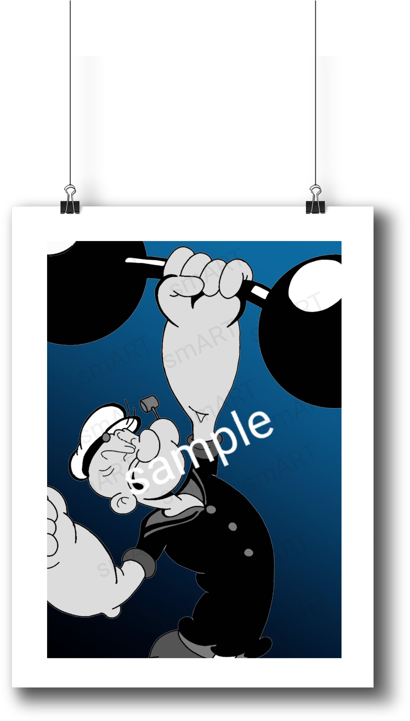Popeye Print/poster, Classic Cartoon Character Wall Art, Printable ...
