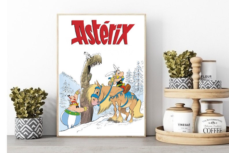 Asterix and Obelix Cartoon Comic Character Poster/print, Printable Wall ...