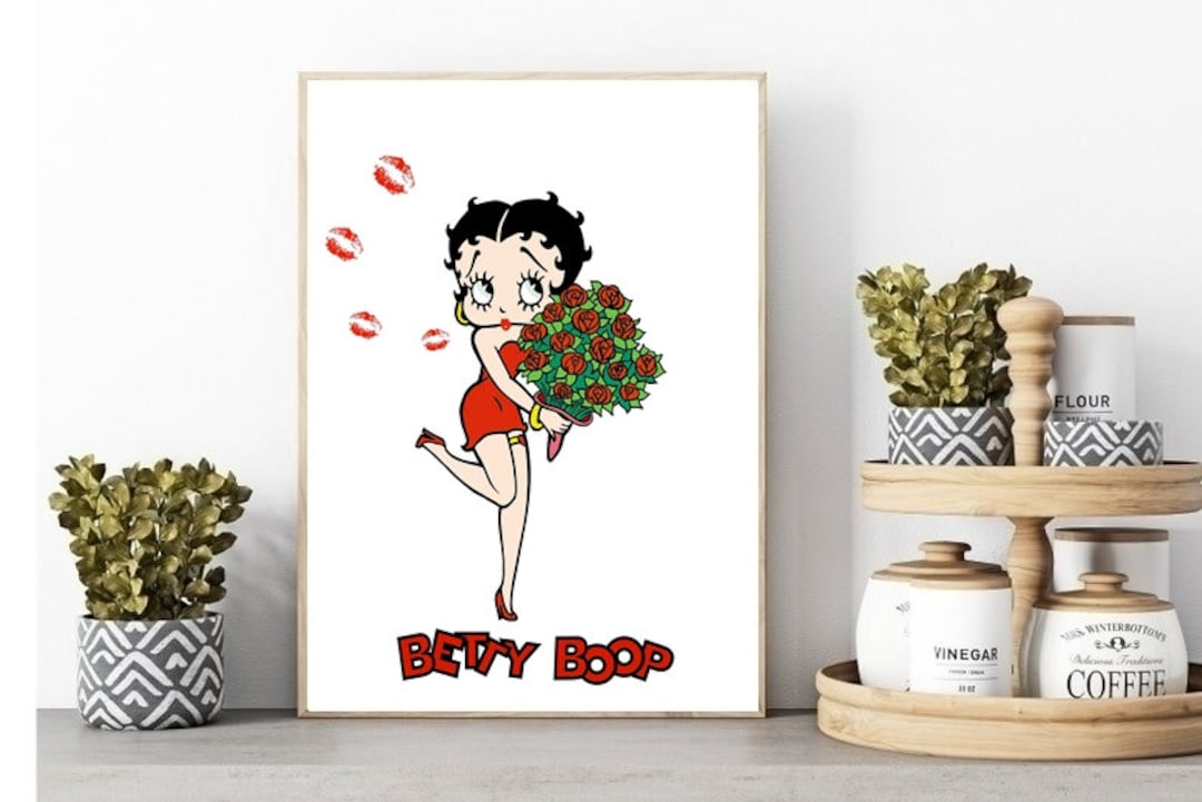 Betty Boop, Betty Boop Poster/print, Vintage Cartoon Character ...