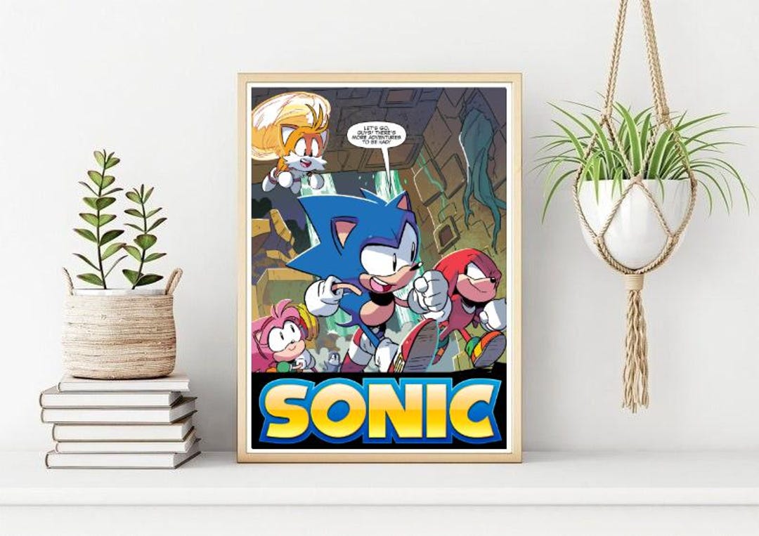 Video Game Poster, Sonic the Hedgehog Poster/print, Printable Arcade ...