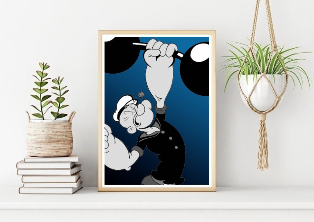 Popeye Print/poster, Classic Cartoon Character Wall Art, Printable ...