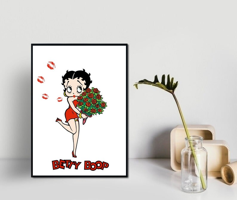 Betty Boop Poster: Vintage Cartoon Printable Wall Art (digital Download ...