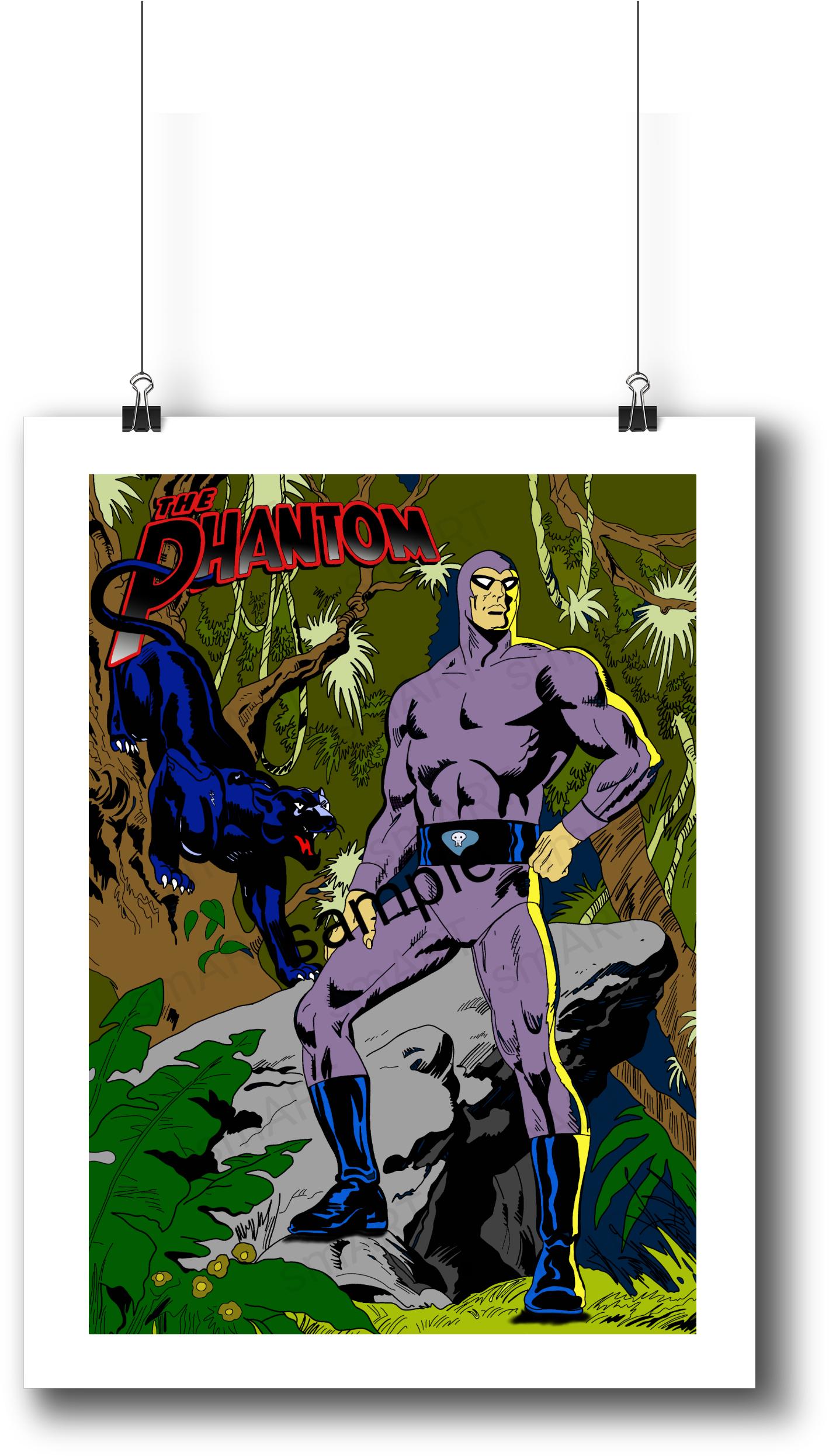 The Phantom Poster/print, Classic Cartoon/comic Character Wall Art ...