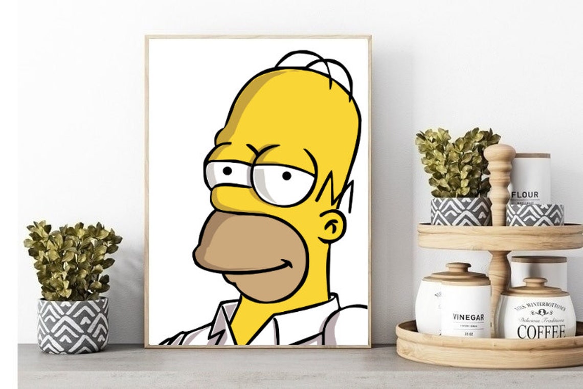 Homer Simpson Poster/print, Classic Comic/cartoon Wall Print, Printable ...