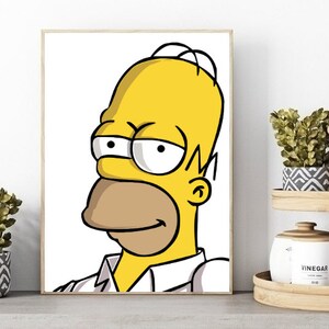Homer Simpson Poster/print, Classic Comic/cartoon Wall Print, Printable ...