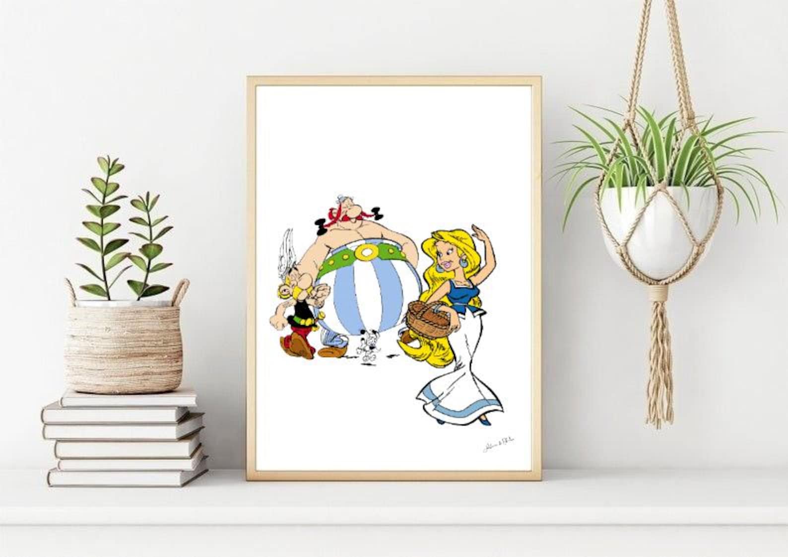 Asterix & Obelix Poster/print, Cartoon Wall Print, Printable Wall Art ...