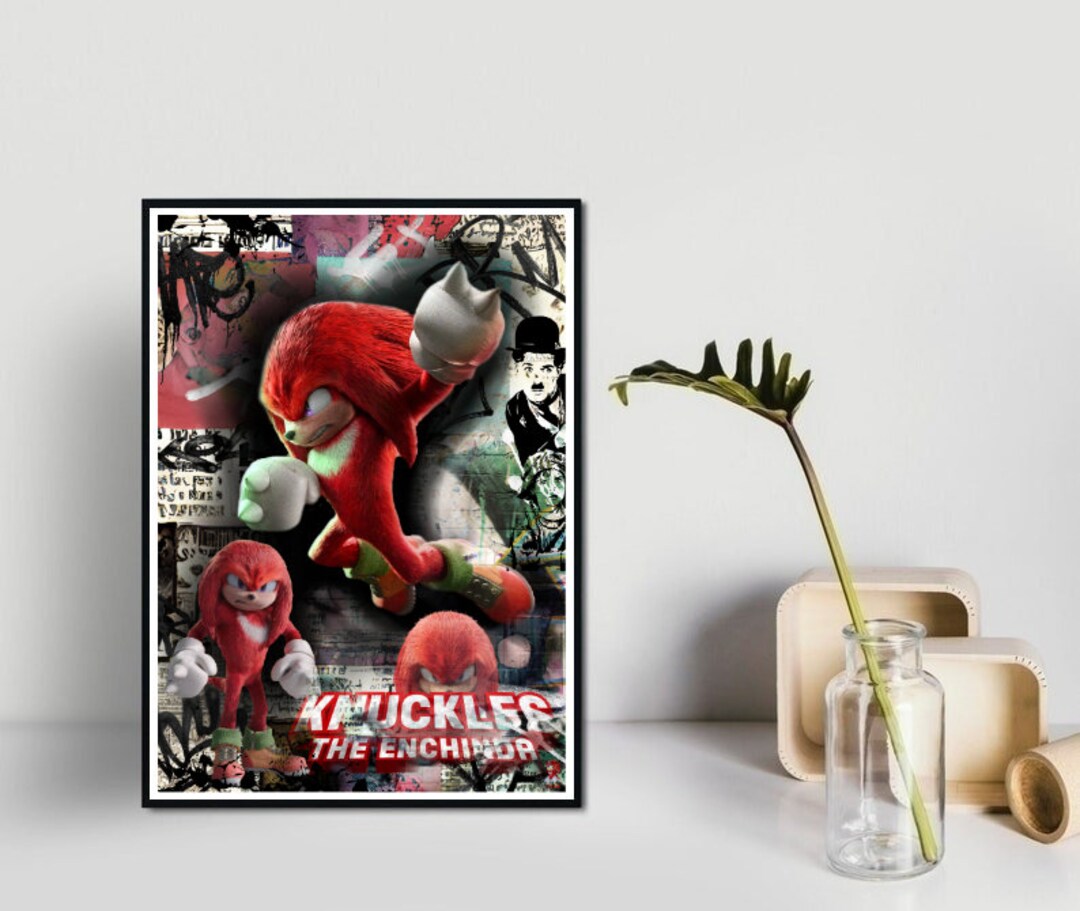 Knuckles, Sonic the Hedgehog Graffiti Poster/print, Printable Wall Art ...