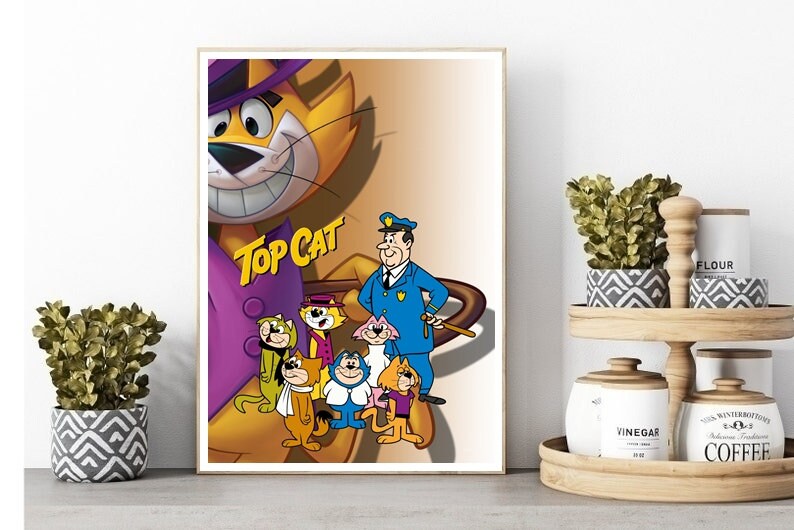 Top Cat Poster/print Classic Cartoon Character Wall Print - Etsy