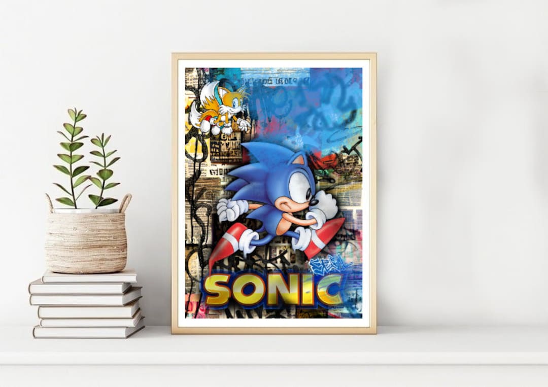 Sonic the Hedgehog Graffiti Poster/print, Printable Sonic Wall Art ...