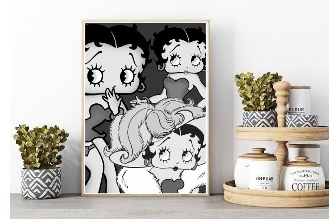 Betty Boop Poster: Classic Cartoon Printable Wall Art (digital Download ...