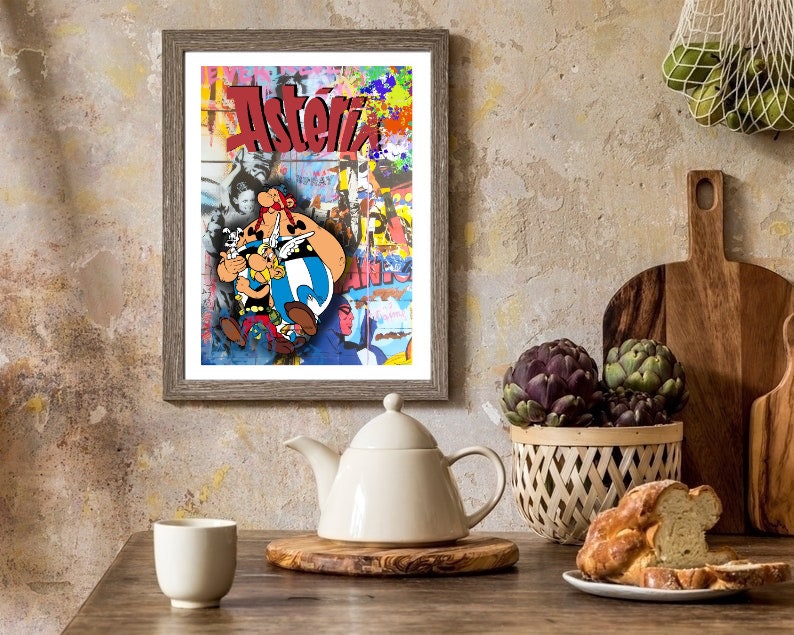 Asterix and Obelix Cartoon Comic Character Graffiti Poster/print ...