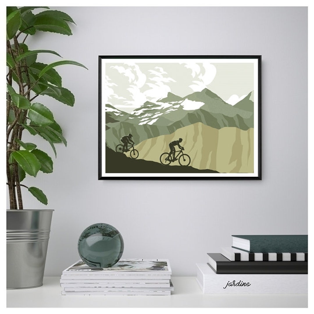 Cycling Print/poster, Mountain Bike Wall Art, Cycle Wall Print ...