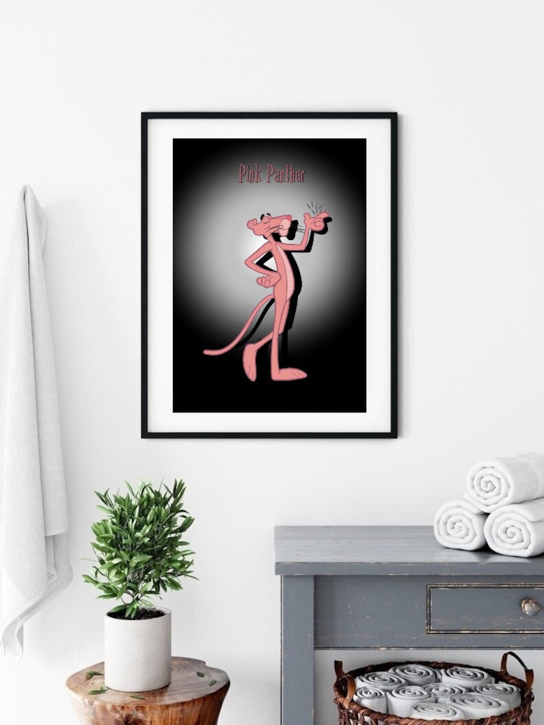 Pink Panther Print/poster, Printable Cartoon Character Wall Art ...