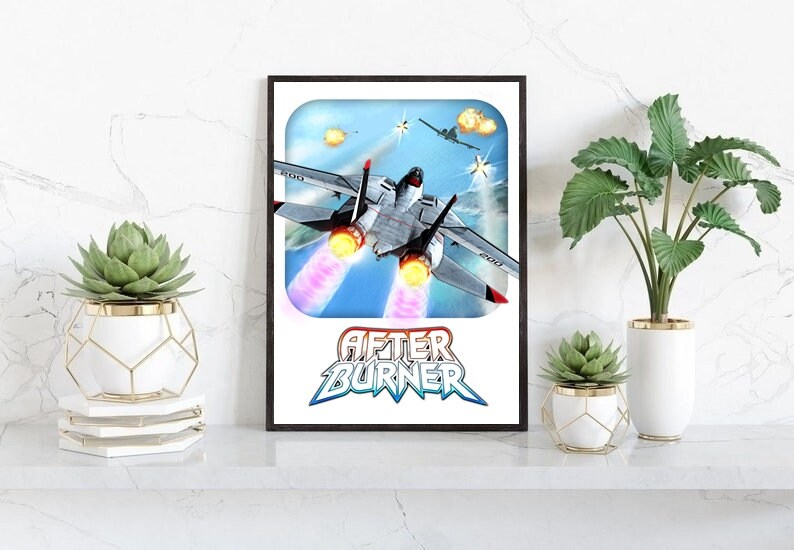 Retro Video Game Print/poster, Afterburner Wall Print, Printable Sega ...