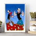 Popeye Print, Popeye Poster, Classic Cartoon Character Wall Print ...