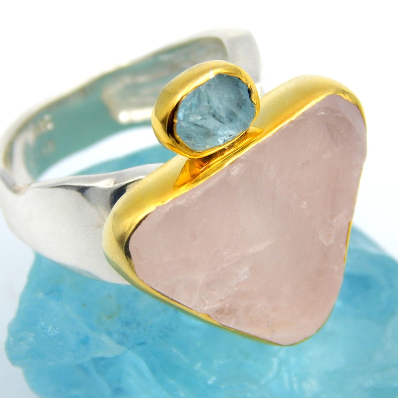Rough Gemstone Ring - Etsy