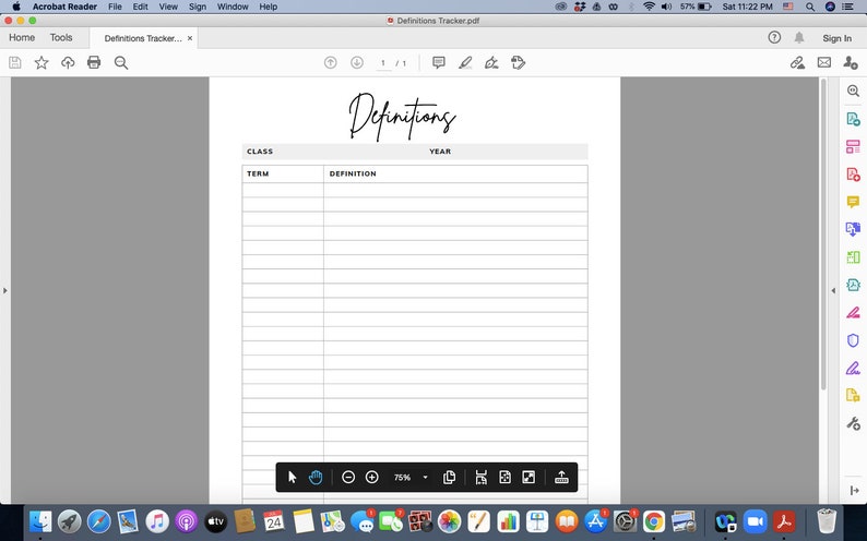 Definitions PDF Printable for Nursing, Medical, Law Students - Etsy