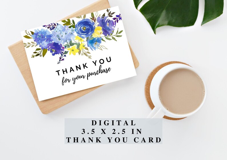 Tarjetas de agradecimiento, cliente floral de acuarela rosa gracias por su compra, tarjeta de ...