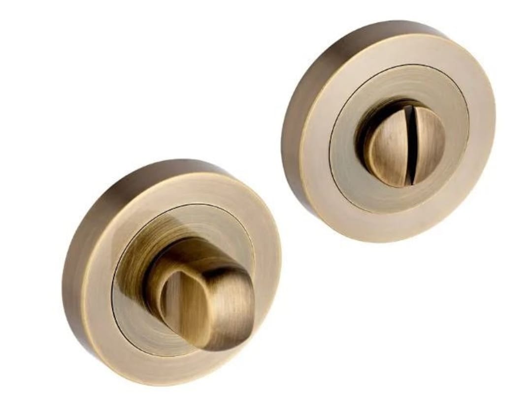 Designer Bathroom Door Thumb Turn Lock and Release Set Door Furniture ...